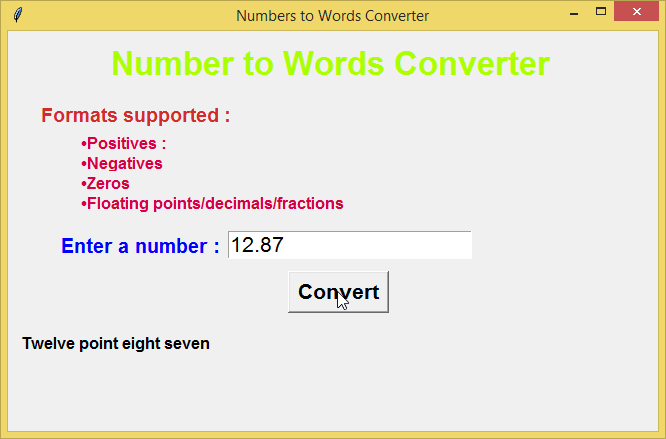 Number To Words Converter App Using Tkinter In Python With Source Code Sourcecodester